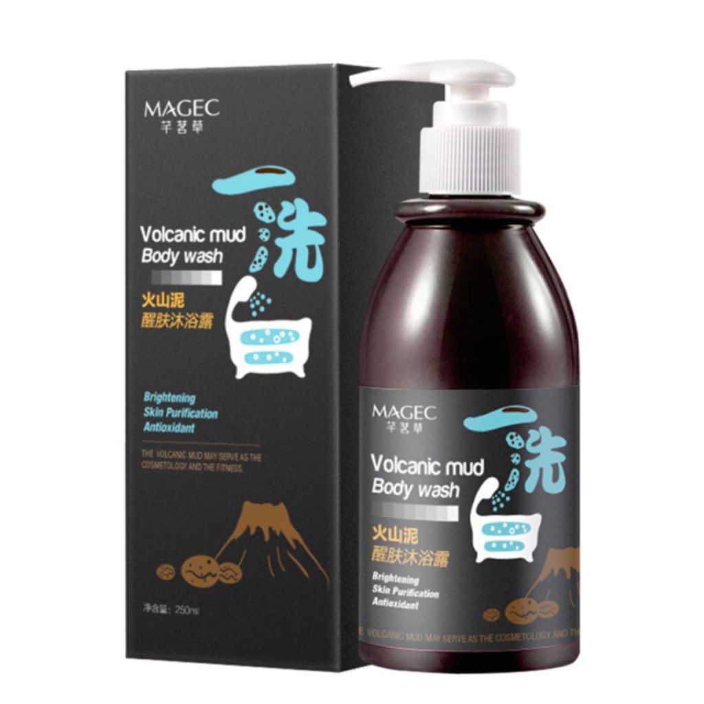 Volcanic Mud Shower 250ml Whole Body Fast Whitening Deep Clean Skin ...