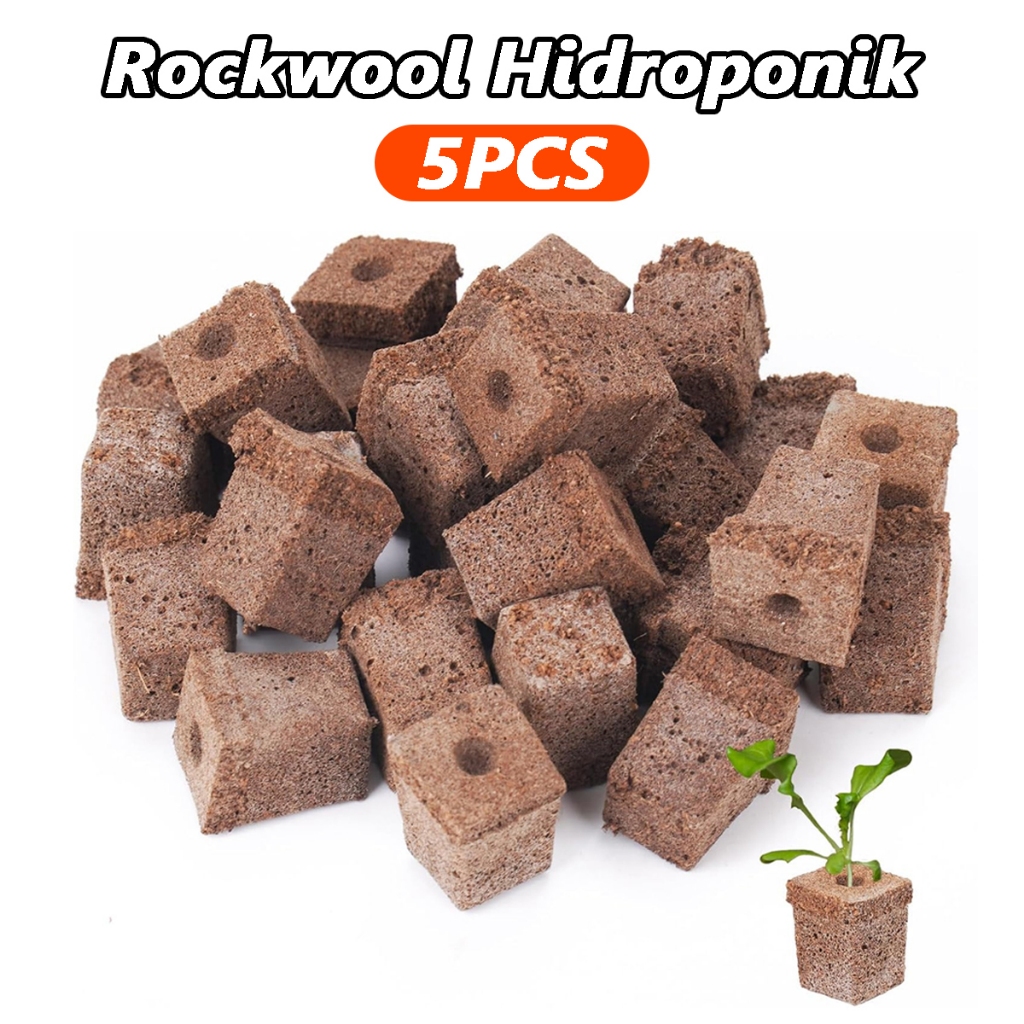 5PCS rockwool hidroponik Grow Sponge span hidroponik rockwool span ...
