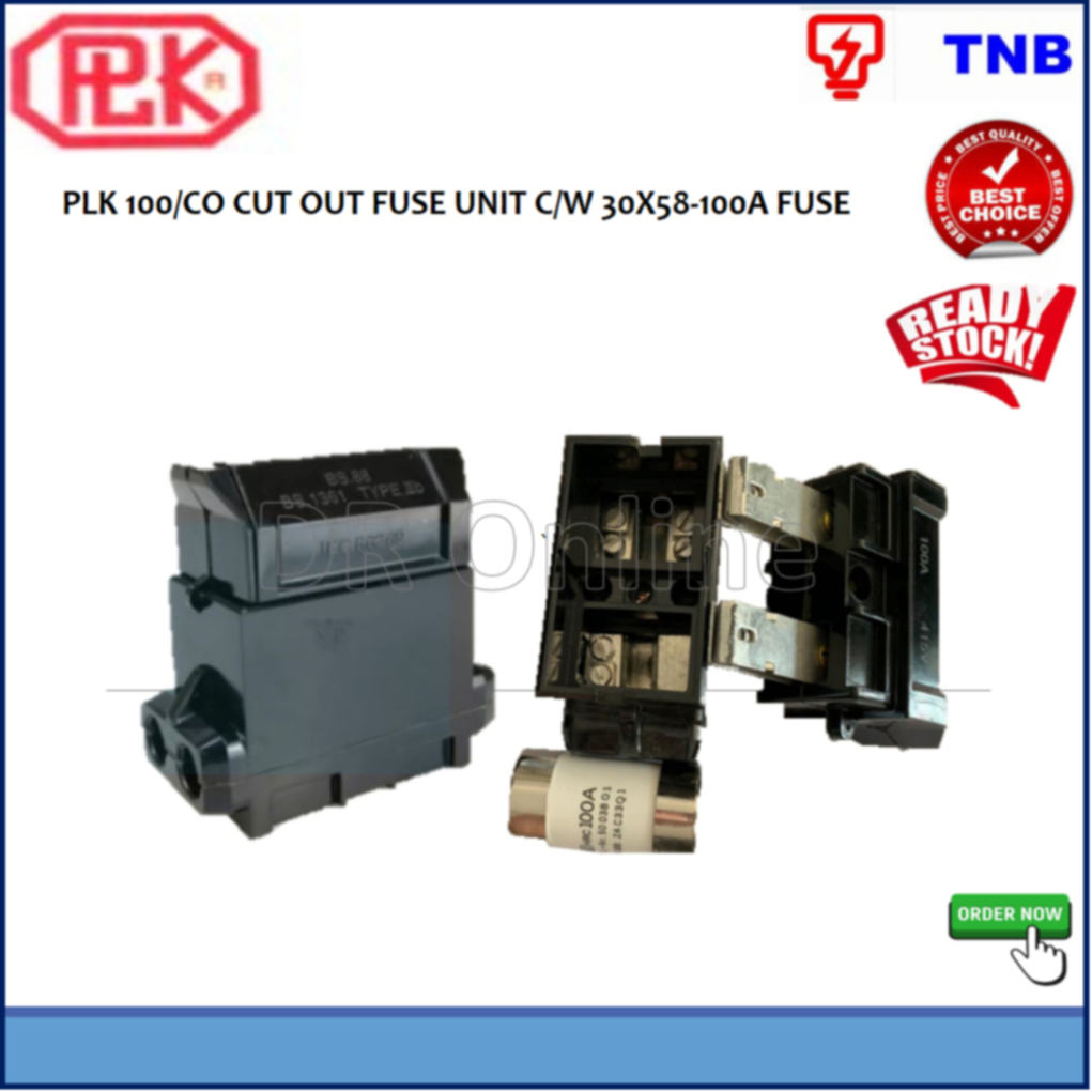 PLK TNB Cut Out Fuse Unit 60A/100A With Fuse 63A / 100A (PLK-60/CO+ ...