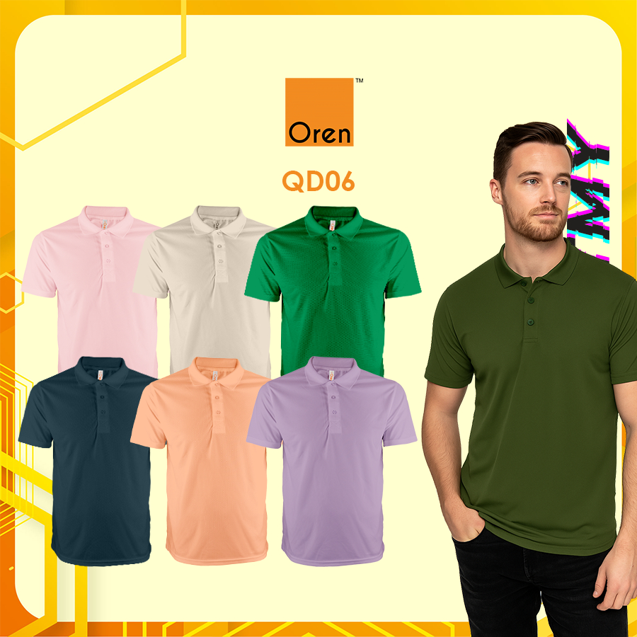 OREN SPORT QD06 Quick Dry Polo T-Shirt Unisex Sportswear Cool Fit ...