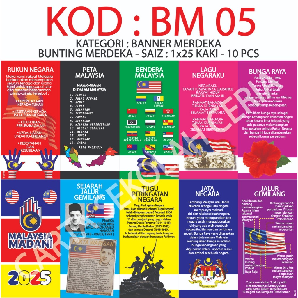 ⭐FAST SHIPPING⭐ POSTER SAMBUTAN HARI KEMERDEKAAN / CARTA MERDEKA 2025 ...
