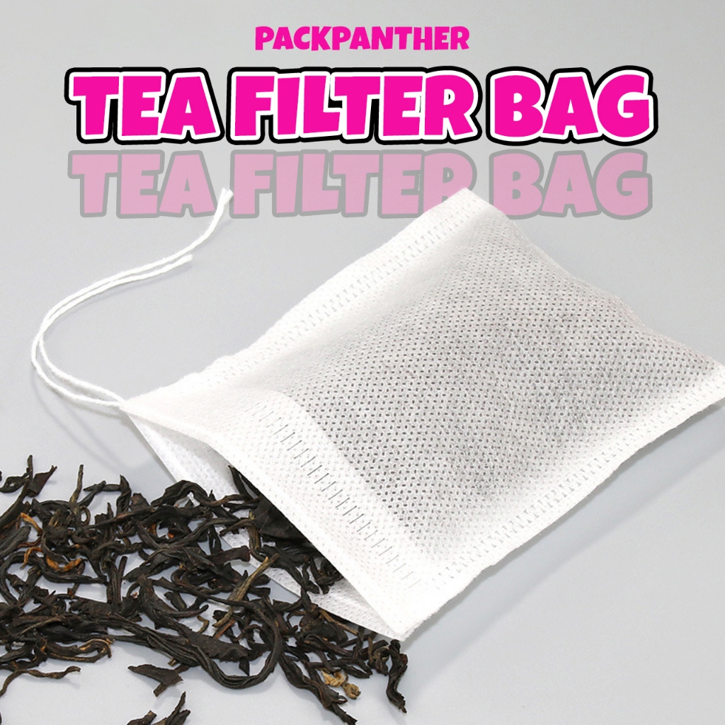 100pcs Uncang Teh Kosong Beg Penapis Tea Bag Filter Drawstring Non ...