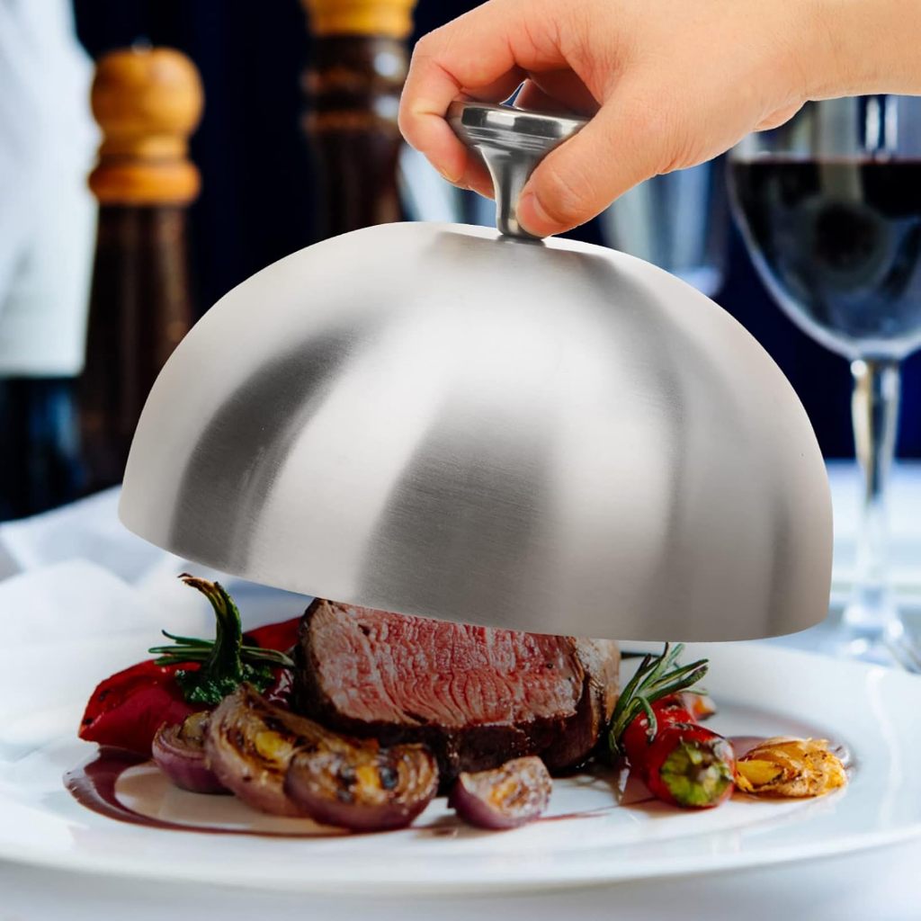 Stainless Steel Food Cover for Steak Protective Dome Lid for Home and ...