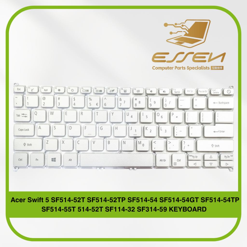 Replacement Keyboard For Acer Swift 5 SF514-52T SF514-52TP SF514-54 53T ...