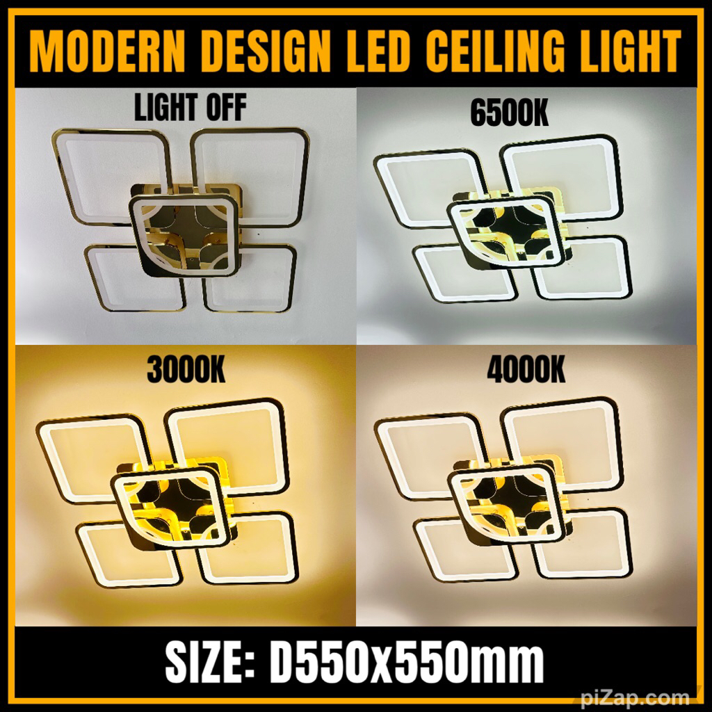 🔥🇲🇾MODERN DESIGN LED CEILING LIGHT 3-COLOUR 3000K/4000K/6500K! | Shopee ...