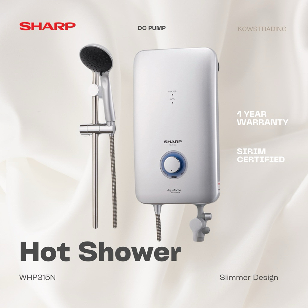 SHARP Hot Shower with Built in Pump WH-P315N WHP315N Instant Water ...