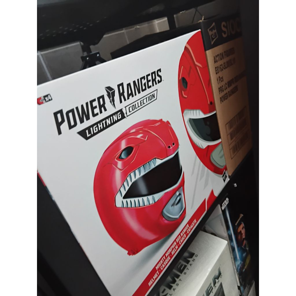 MMPR Hasbro Red Power Ranger Helmet 1:1 Lightning Collection MISB ...