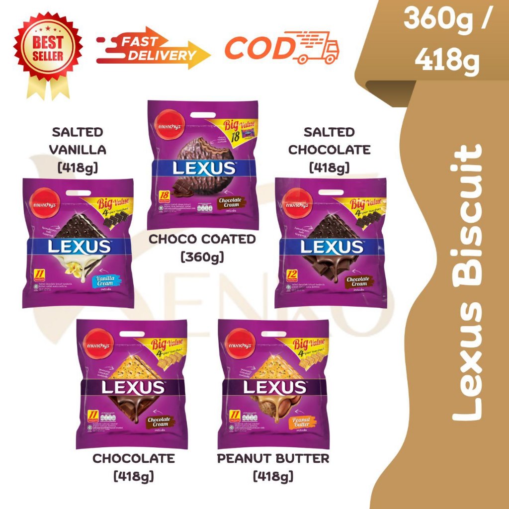 [Munchy’s LEXUS] Biskut Sandwich Berkrim 360g / 418g | Pek Besar Aneka ...