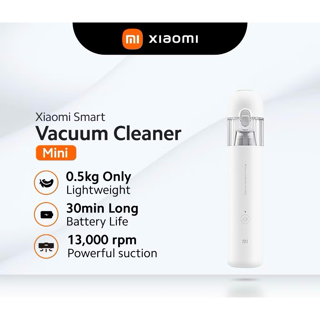 Xiaomi Vacuum Cleaner Mini Portable/Brushless Motor/One-Click Dust ...