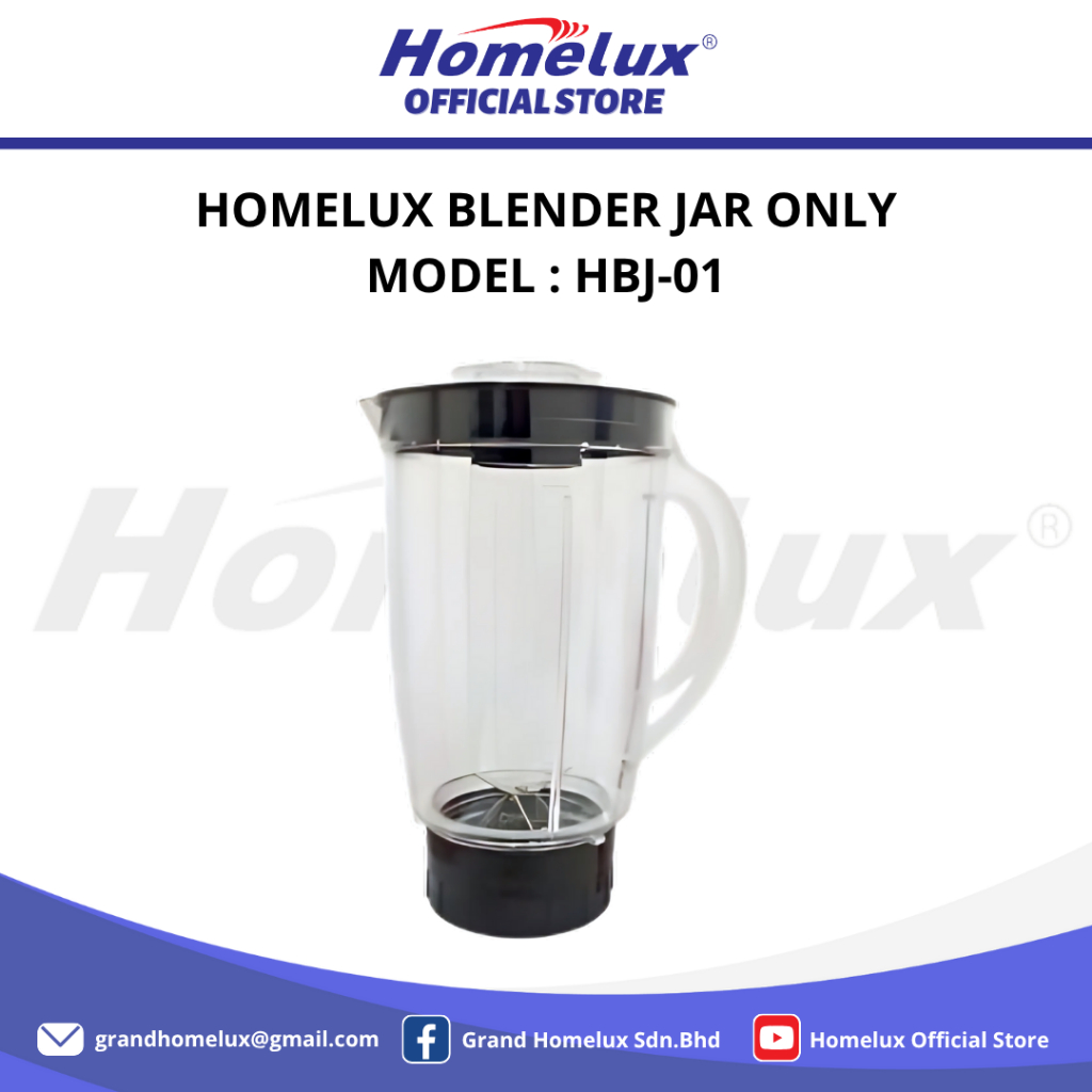 HOMELUX BLENDER JAR/JUG ONLY FOR HB-501 MODEL HBJ-01 BEKAS PENGISAR 1.5 ...