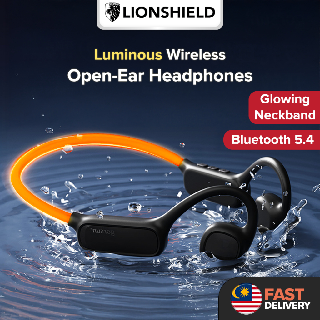 (MY) Gorsun Luminous Open-Ear Wireless Sport Headphones with Glowing ...