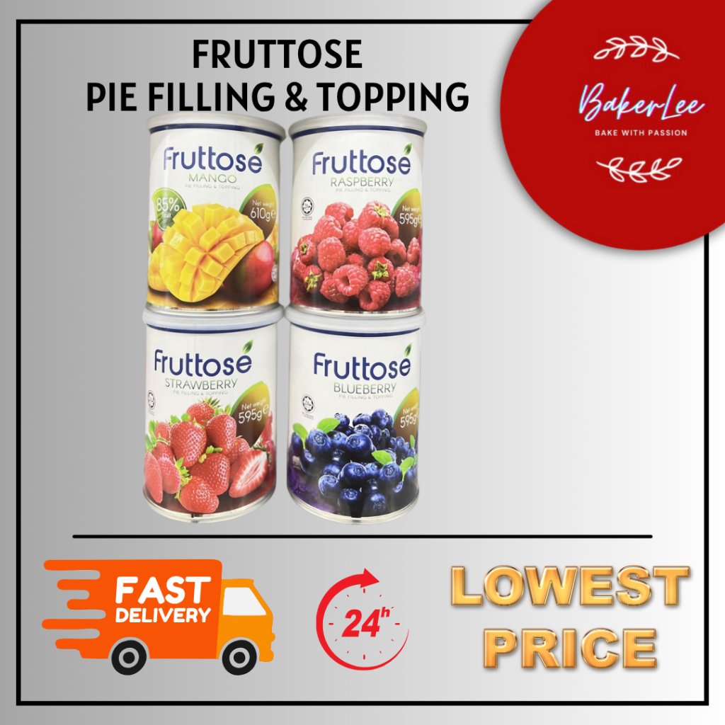 FRUTTOSE BLUEBERRY/RASPBERRY/STRAWBERRY/MANGO/PIE FILLING/FRUIT FILLING/TOPPING 6.5KG / 595G ...