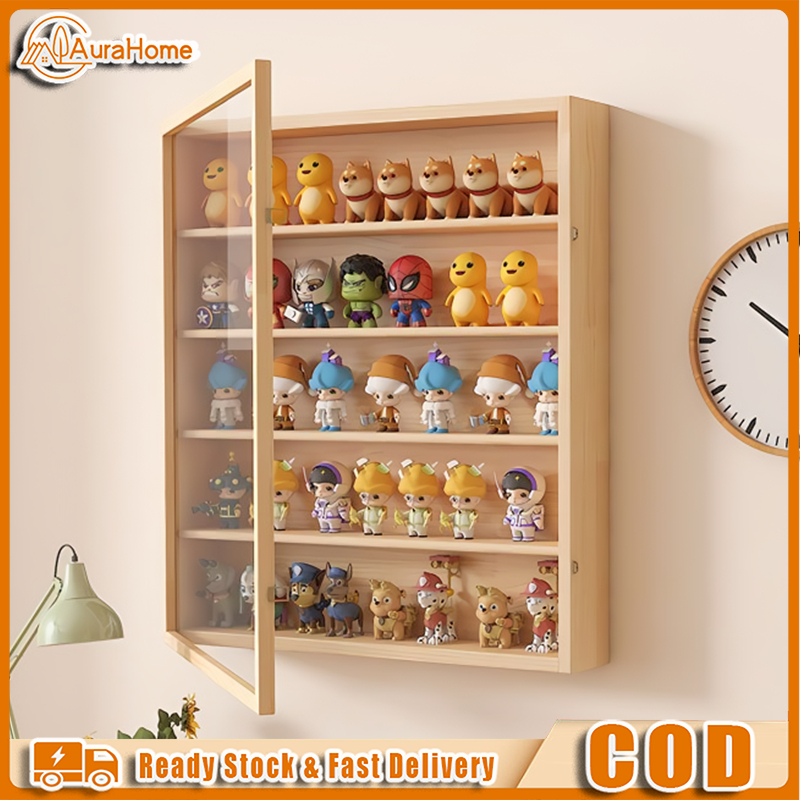 Solid Wood Blind Box Display Stand Storage figure Display cabinet Pop ...