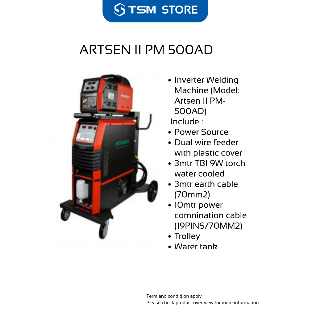 MEGMEET Welding Machine Model: ARTSEN II PM-500AD Single/Double-pulse ...