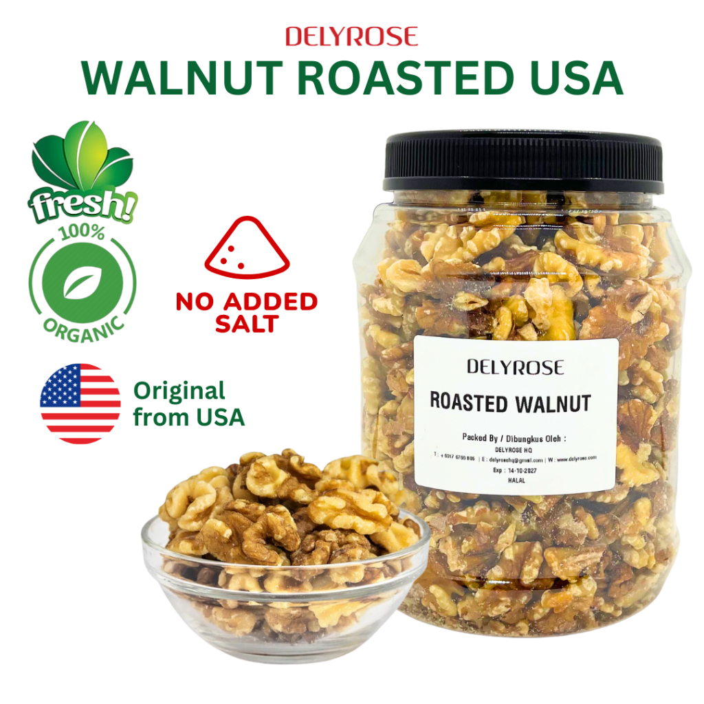 Kacang Walnut Roasted Unsalted Halal Walnuts Nuts Panggang Healthy ...