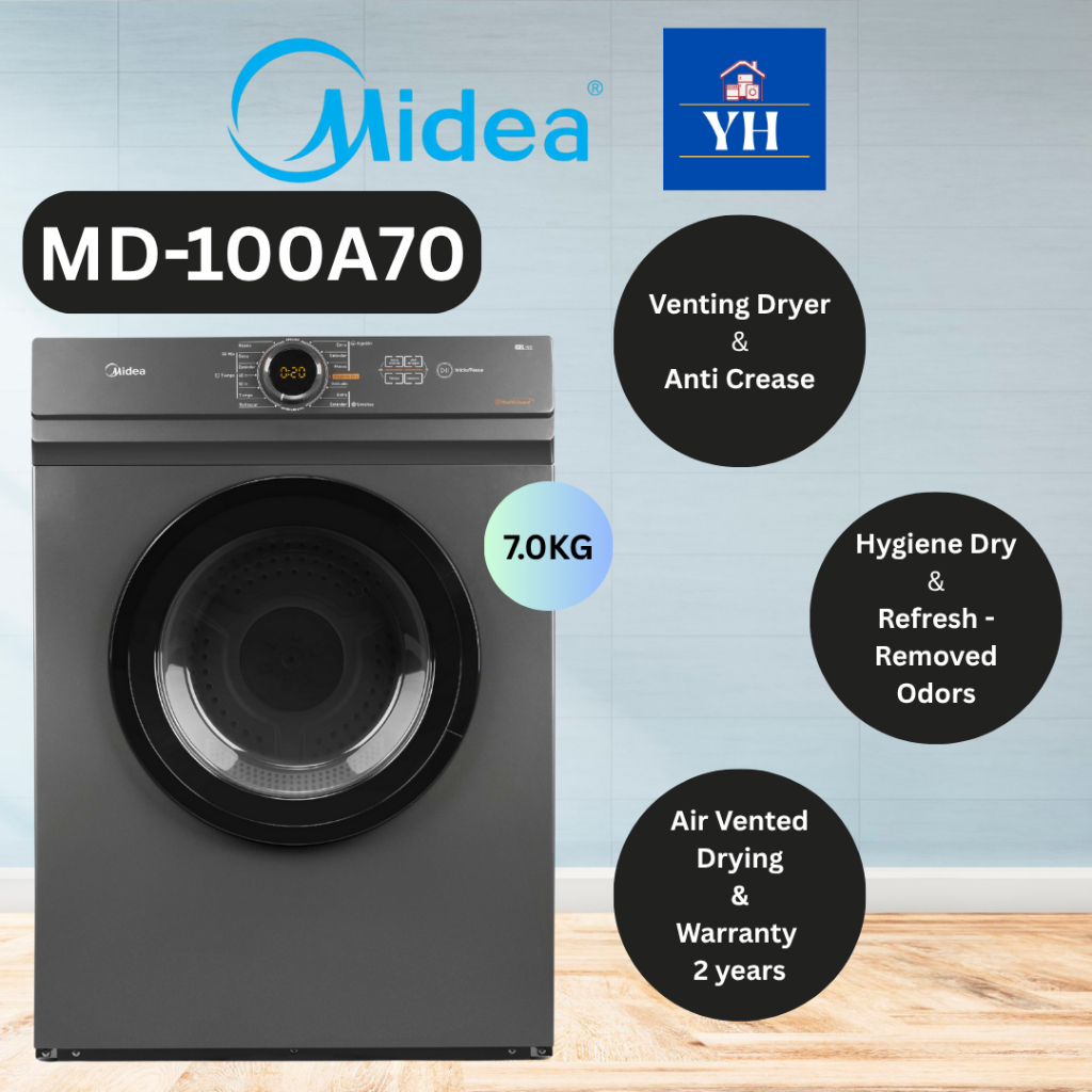 MIDEA DRYER 7KG MD-100A70 | Shopee Malaysia
