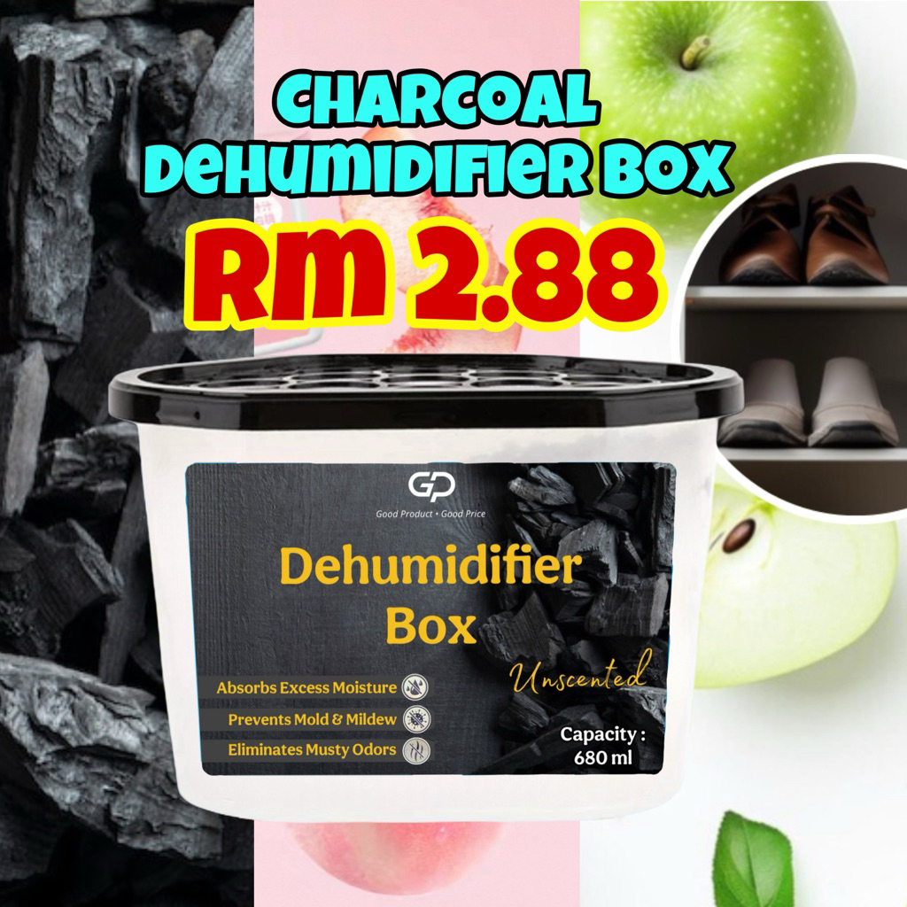 ️CHEAPEST ️GP BRAND Charcoal Dehumidifier 680ml Moisture Absorber Anti ...