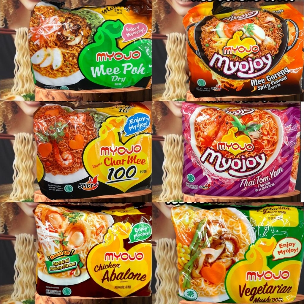 MEE SEGERA by MYOJO (VEGETERIAN MUSHROOM/CHICKEN ABALONE/SPICY/TOMYUM ...