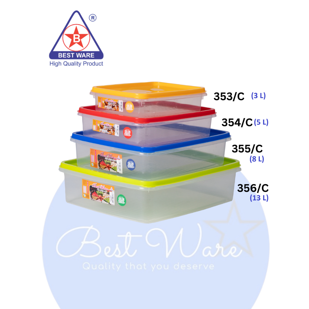 Best Ware Color Coded Color Cover F&B Certification MESTI HACCP Freezer Container Separate ...