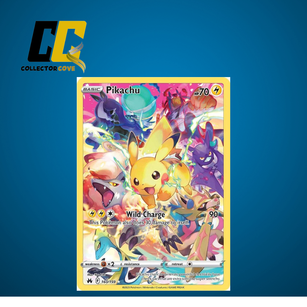Pokemon Pikachu 160/159 (Secret) - Crown Zenith (CRZ) Trading Card ...