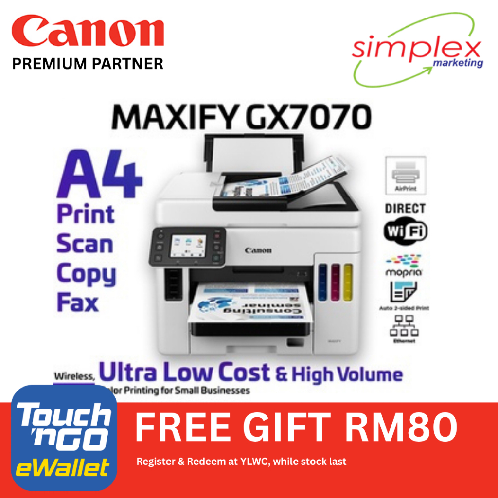 Canon MAXIFY GX7070 Refillable Inkjet Printer (Pre-Order) | Shopee Malaysia