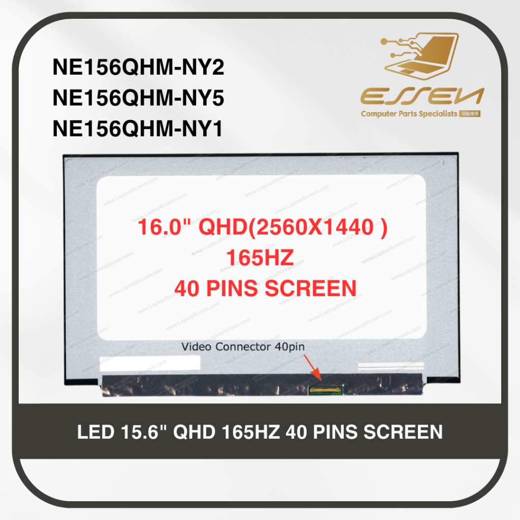 LED LCD 15.6 NE156QHM-NY2 NE156QHM-NY5 NE156QHM-NY1 165HZ 2560X1440 QHD ...