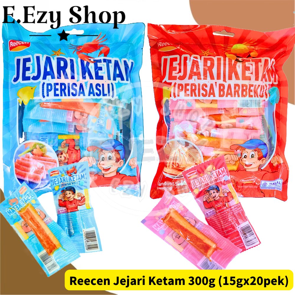 Reecen Jejari Ketam Crab Stick Snack 300g (15g x 20 packs) Original ...