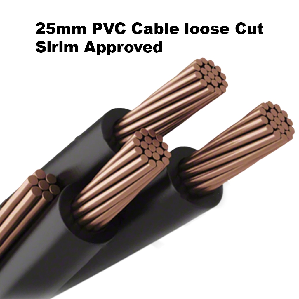 25MM PVC CABLE LOOSE CUT SIRIM APPROVED BLACK COLOR | Shopee Malaysia