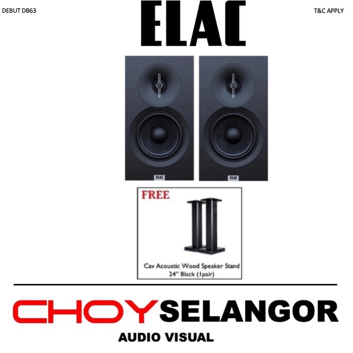 ELAC Debut DB63 Bookshelf Speaker Pair | Shopee Malaysia