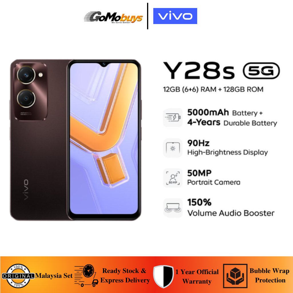 New vivo Y28s 5G 6+6gb Extended RAM+128gb 5000mAh + 4 Years Durable ...