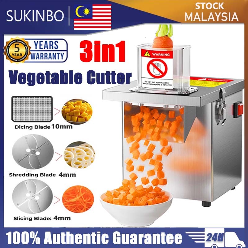 SUKINBO 3in1 Multifunction Commercial Vegetable Cutter Sliced Potato ...