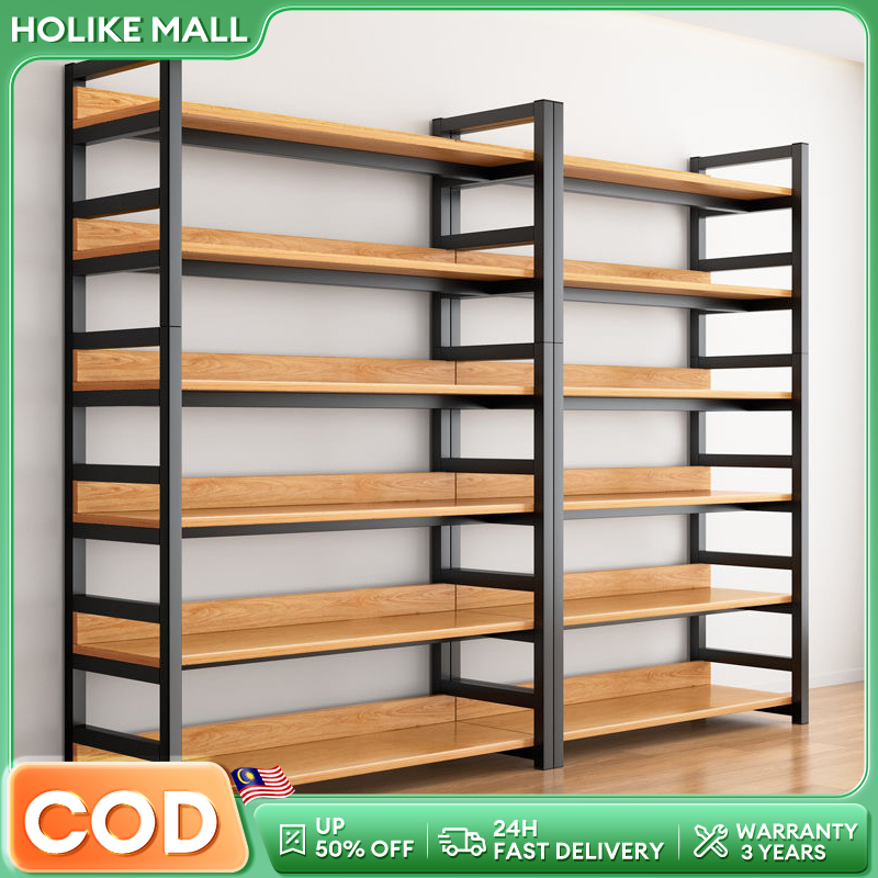 📖Rak Buku 6 Layer Multipurpose Rack Library BookShelf Metal Frame ...
