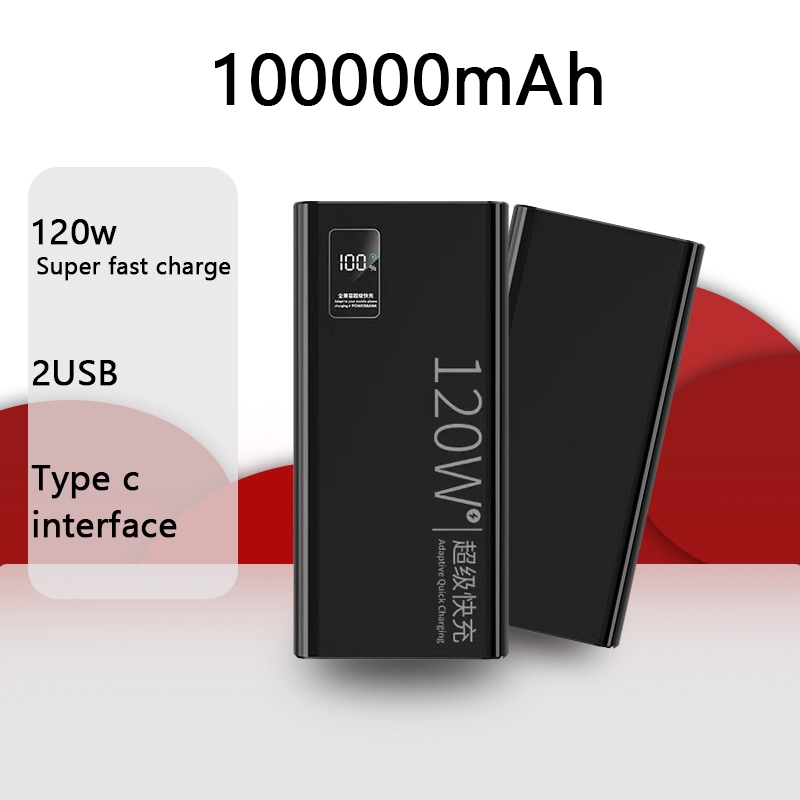 100000Mah Power Bank 120W Super Fast Charging Digital Display ...