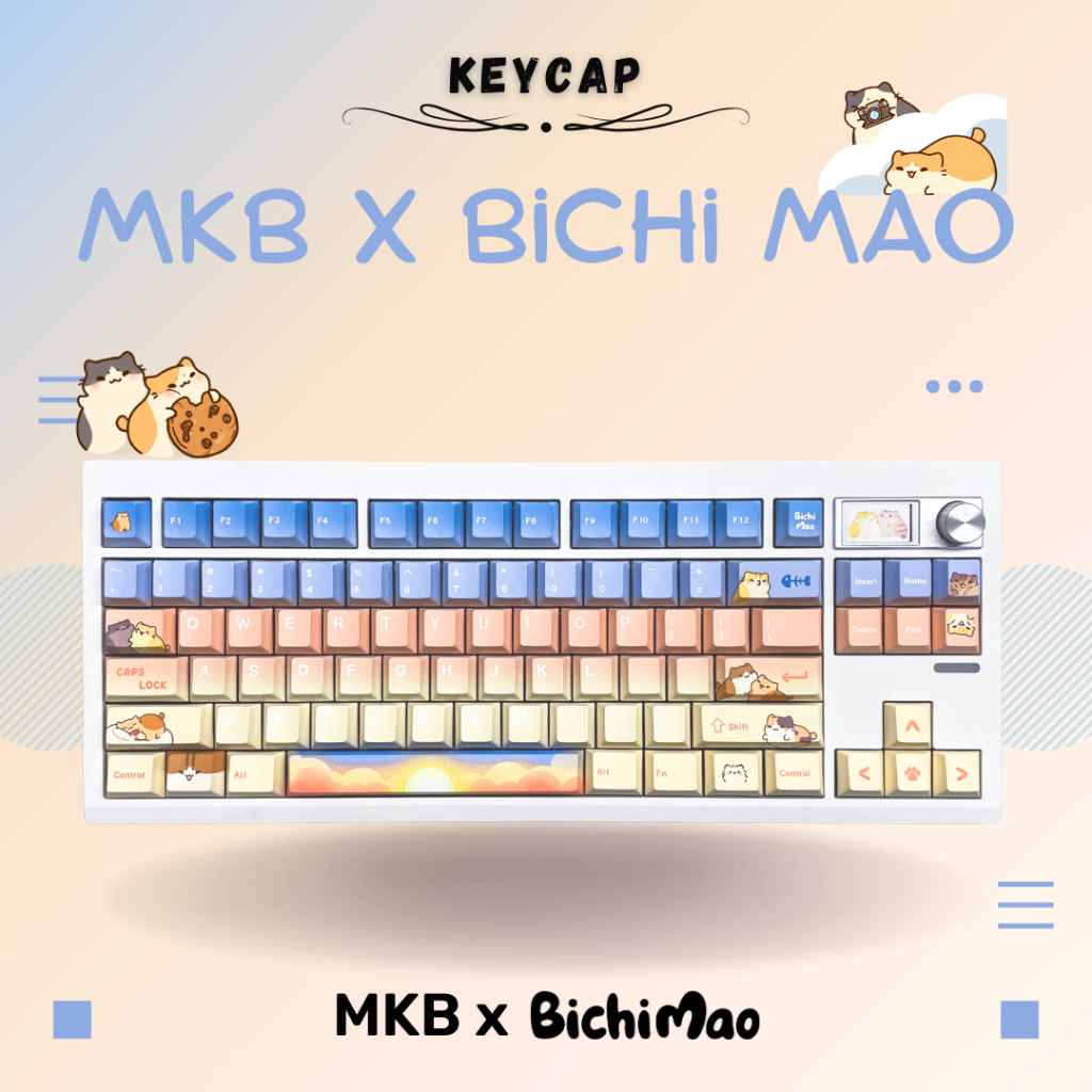 MKB x Bichi Mao PBT Dye-Sublimation Cherry Profile Keycap Set for Mechanical Keyboard | Shopee ...