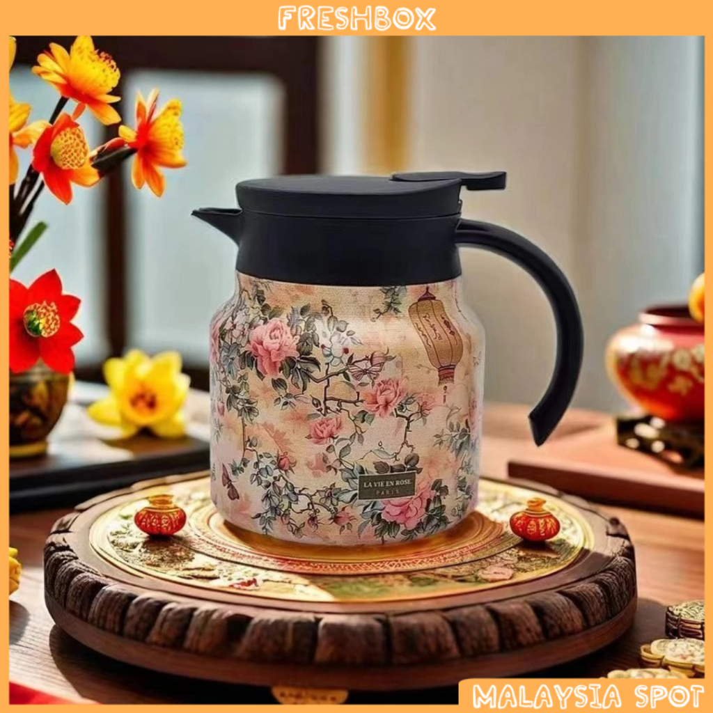 【Ready Stock】316 Thermos Stainless Steel Teapot Coffee Pot Thermal ...