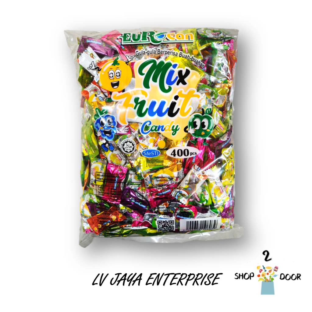 Eurocan Mix Fruit Candy [ 400 Pcs ] Gula-Gula Berperisa Buah-Buahan ...