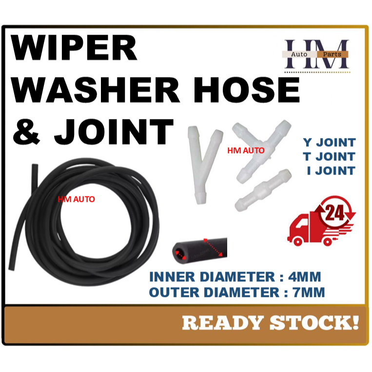 Universal Car Wiper Spray Pipe Tube Hose Connector T- Straight- Y Joint ...