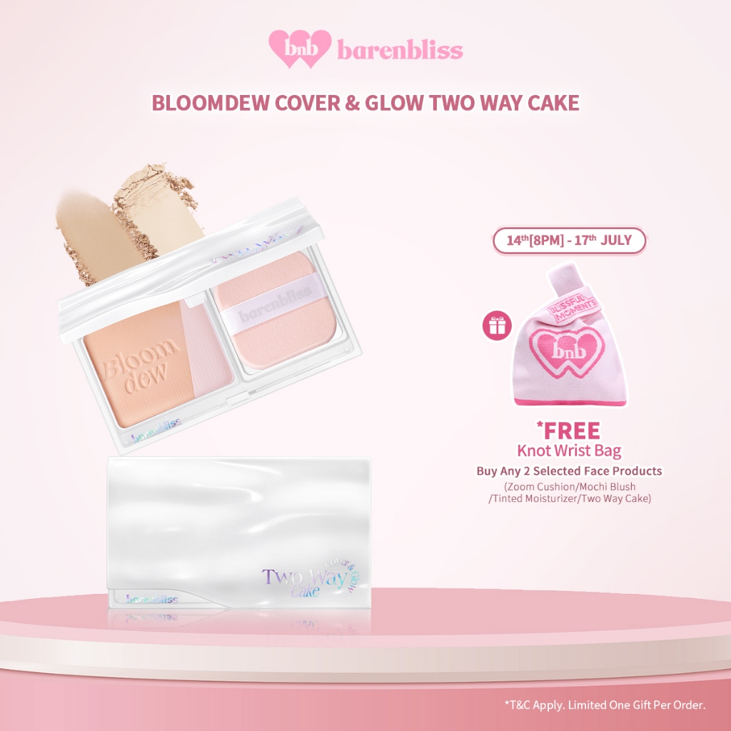[NEW] BNB barenbliss Bloomdew Cover & Glow Two Way Cake [24H Moonstone ...