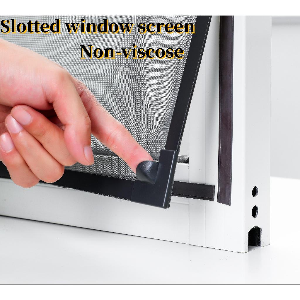 Slot-type magnetic upgrade DIY self-adhesive window mosquito screen net ...