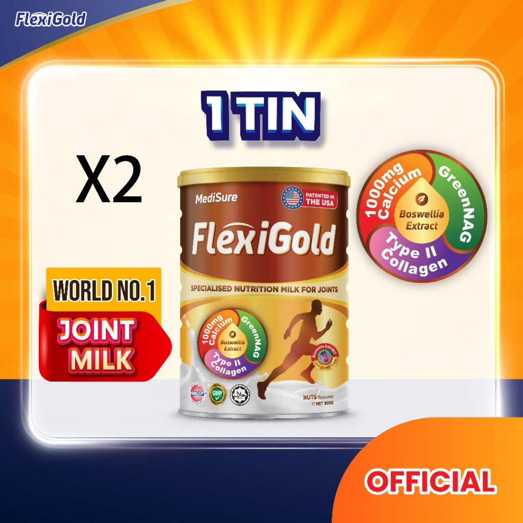 (2 TIN FLEXIGOLD) [ORIGINAL! ]FlexiGold Milk For Bones And Joints 800g ...