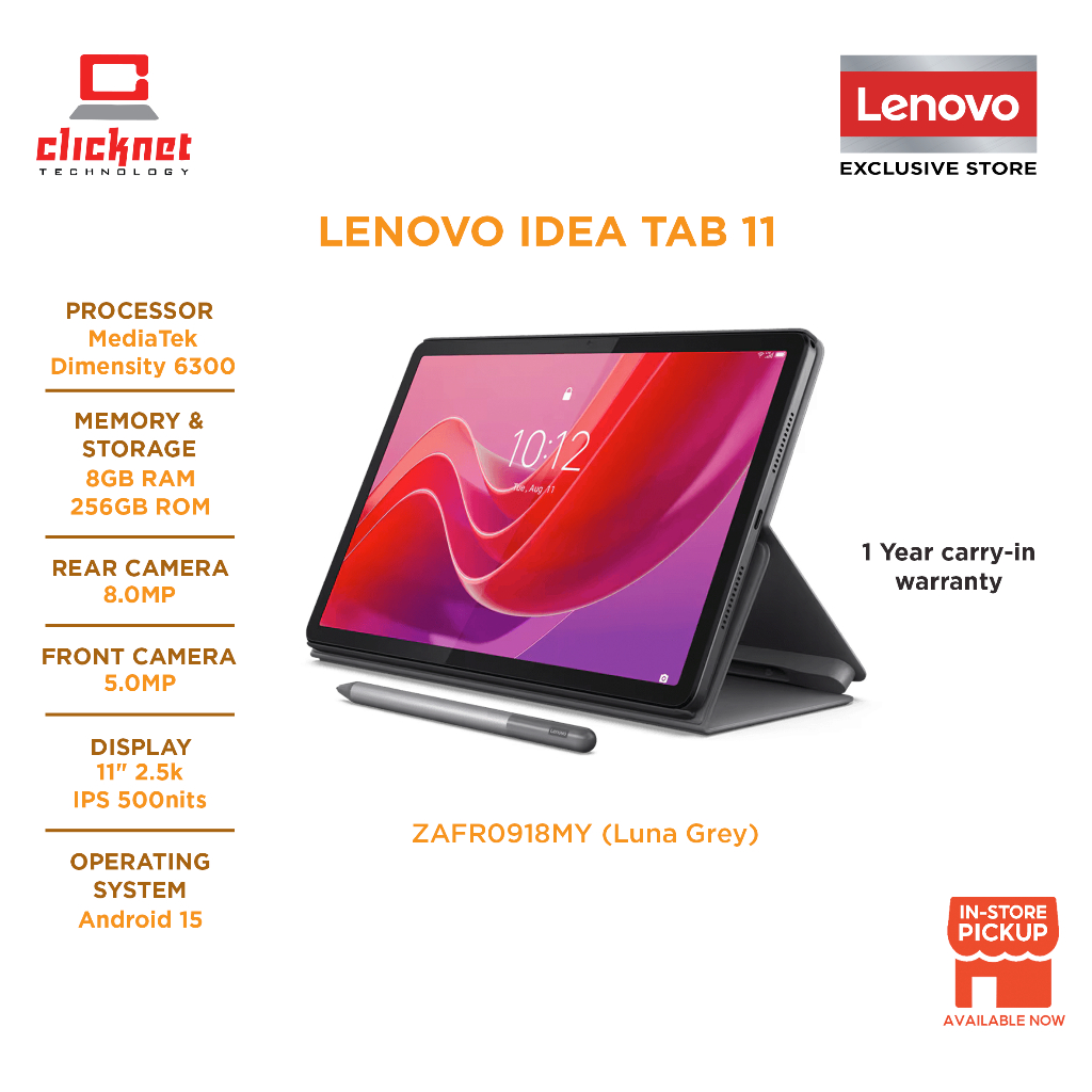 LENOVO IDEA TAB 11 TB-336FU ZAFR0918MY/ ZAFR0919MY (MediaTek 6300, 8GB ...