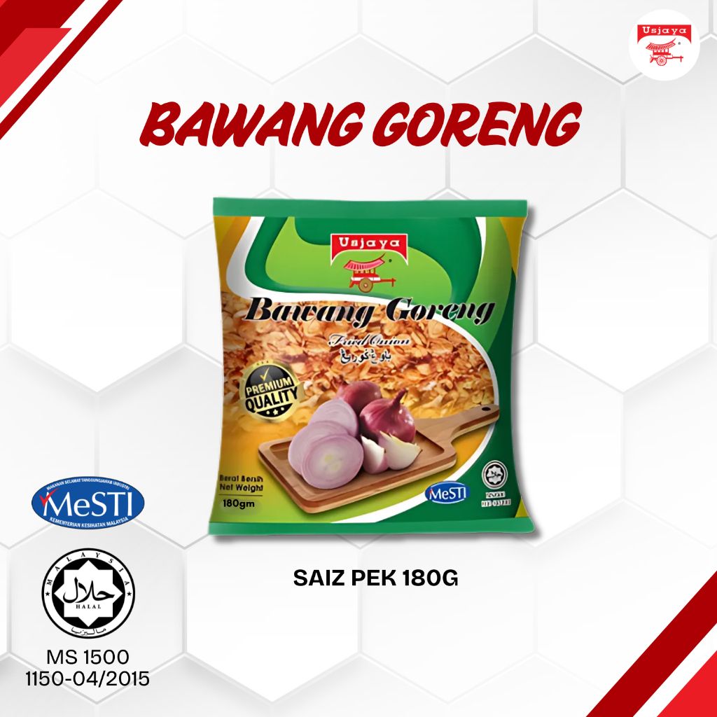 Usjaya Bawang GorengUsjaya Bawang Goreng – 100% Bawang Segar | Halal | 450g / 900g – 100% Bawang ...
