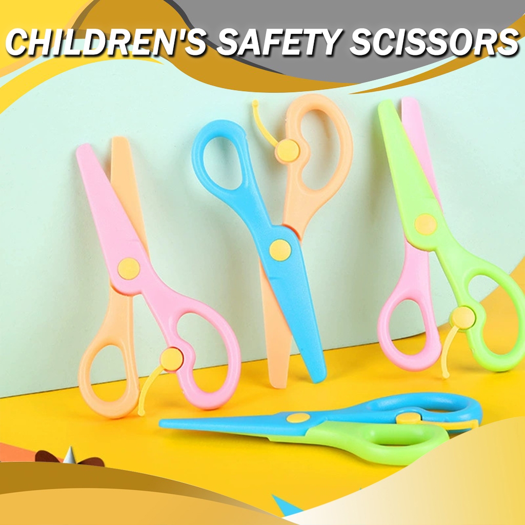 YC Kid DIY Paper-Cut Safety Scissor Handmade Round Head Scissors ...
