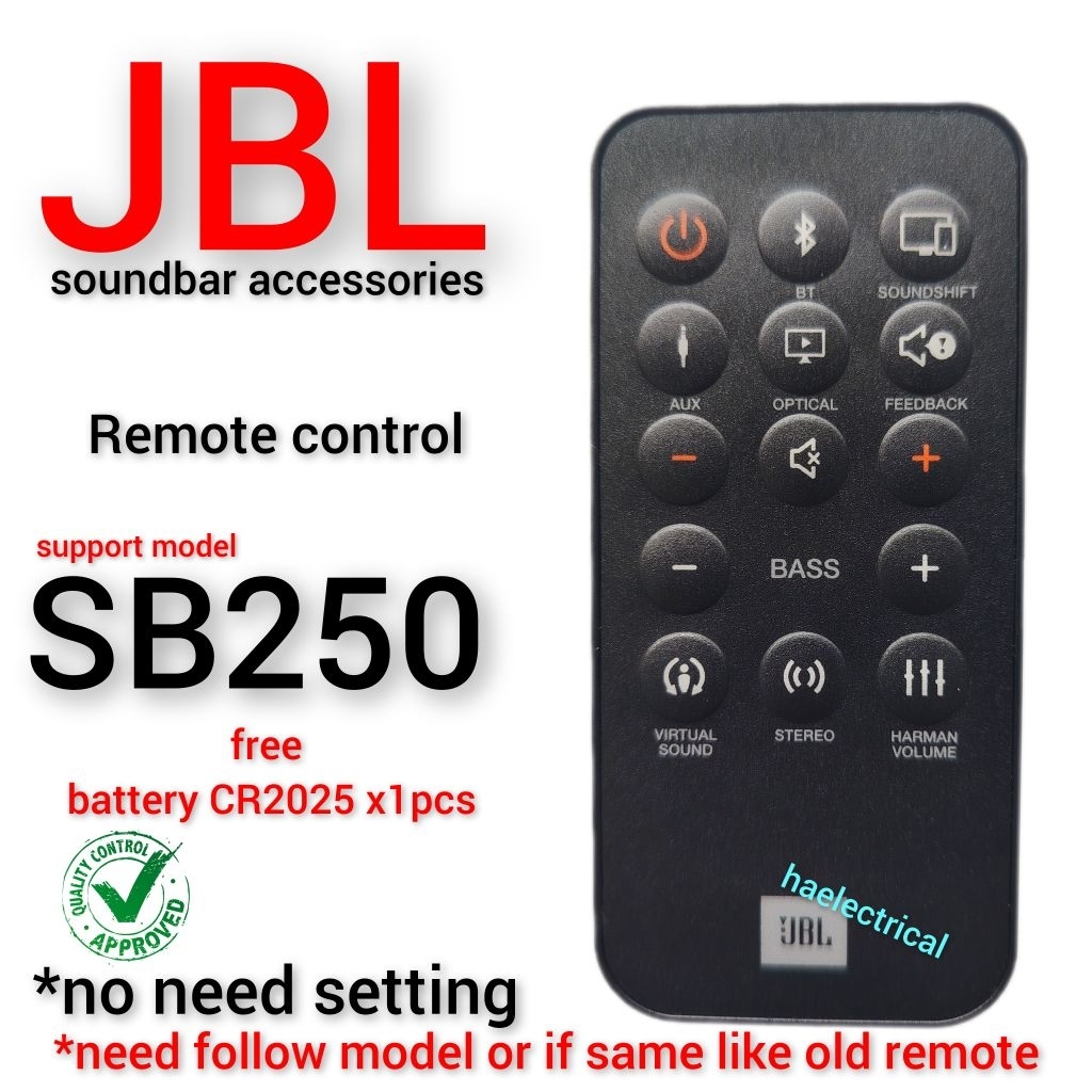 JBL sound bar remote control For SB250 | Shopee Malaysia