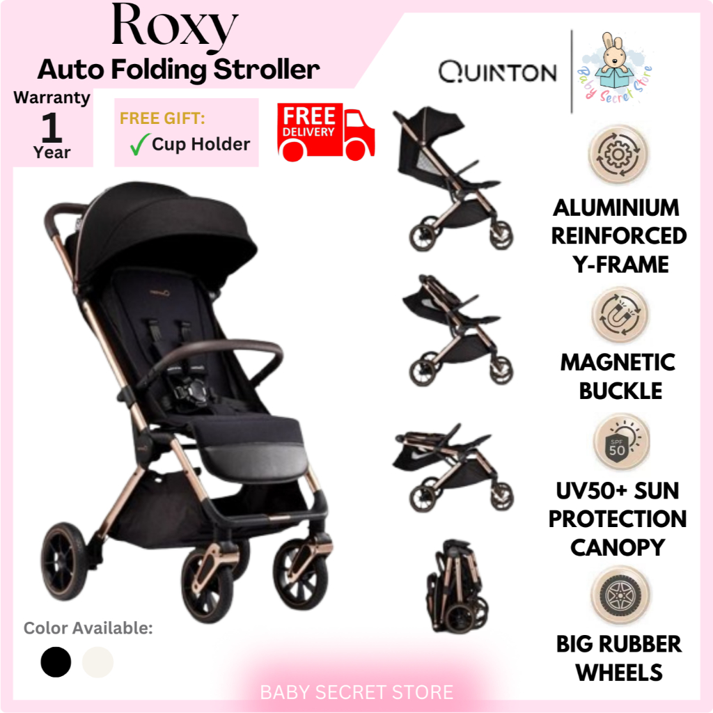 (UPGRADED VERSION)Quinton Roxy Auto Fold Compact / Cabin Size Stroller ...