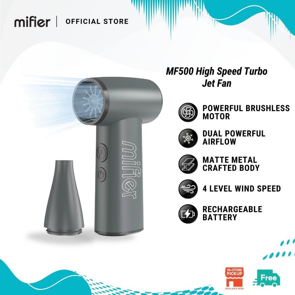 Mifier MF500 High Speed Turbo Jet Fan 2-in-1 Compressed Air Blower ...