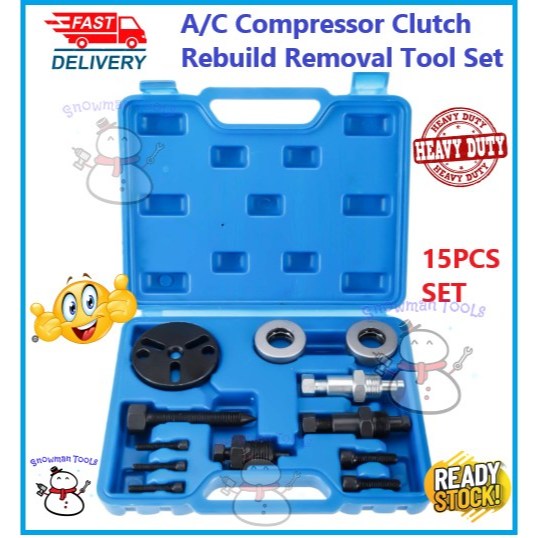 15PCS Car Auto A/C Compressor Clutch Puller Remove Installer Kit Air ...