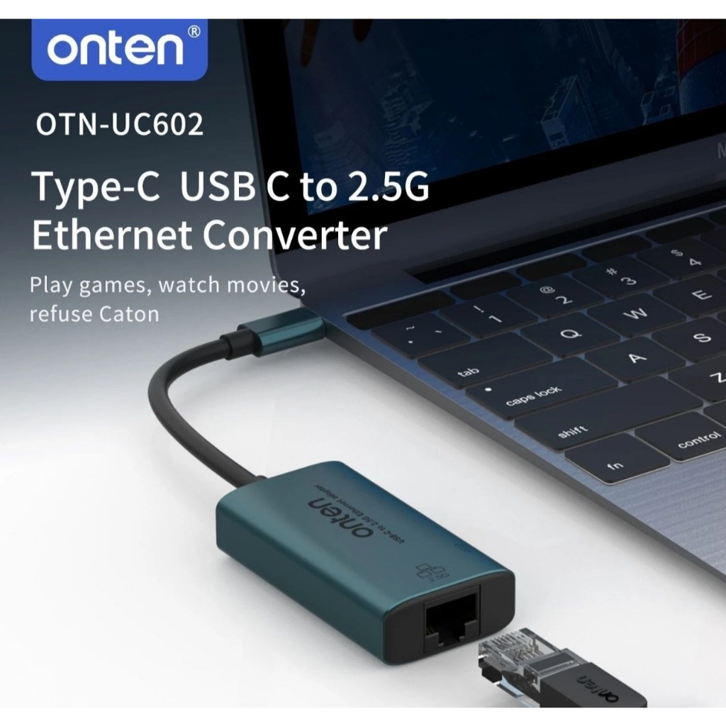 ONTEN USB-C to 2.5G ETHERNET CONVERTER/RJ45/LAN Adapter OTN-UC602 ...