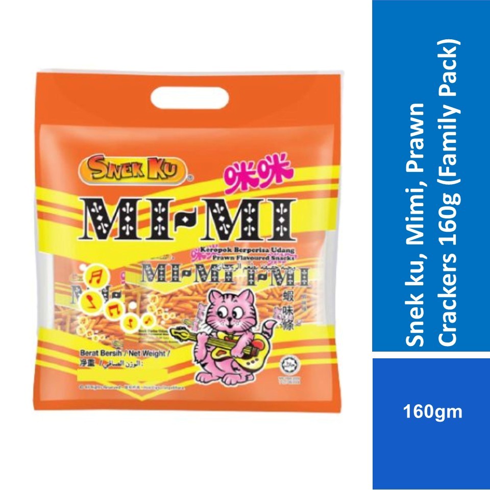Snek ku, Mimi, Prawn Crackers 160g (Family Pack) | Shopee Malaysia