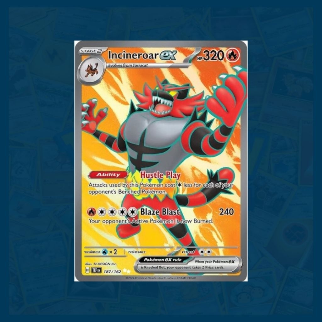 Incineroar Ex (187/162) Full Art | Temporal Forces | Pokemon TCG Card ...
